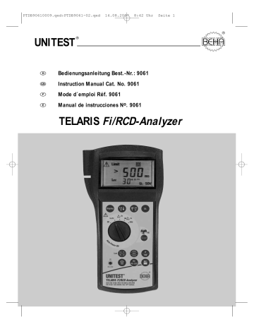 BEHA UNITEST TELARIS Instruction Manual | Manualzz