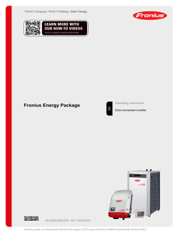 Fronius Symo Hybrid 4.0-3-S Operating Instructions Manual | Manualzz