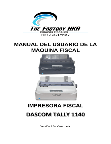The Factory HKA DASCOM TALLY 1140 Manual de usuario | Manualzz