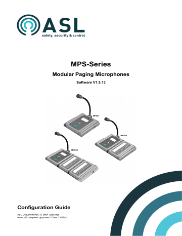 Introduction. ASL INTERCOM MPS01, MPS20, MPs Series | Manualzz