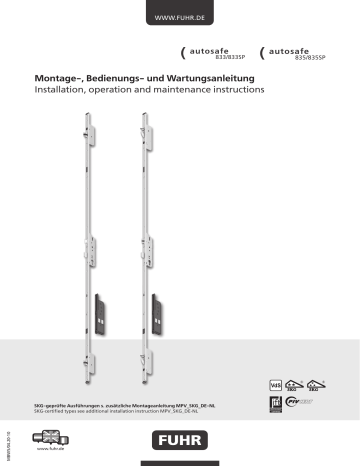 FUHR autosafe 833 Installation, Operation And Maintenance Instructions ...