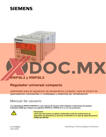 Siemens RWF50.3 Manual de usuario | Manualzz