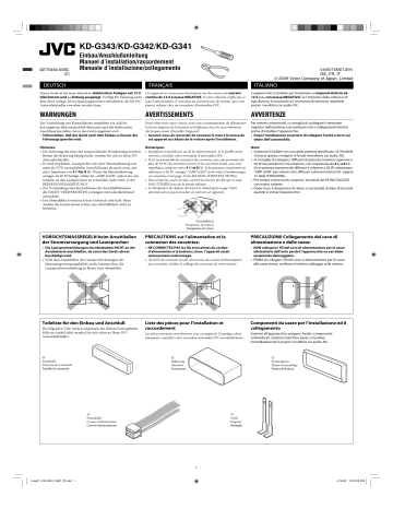 JVC KD-G341, KD-G342, KD-G343 Installationsanleitung | Manualzz
