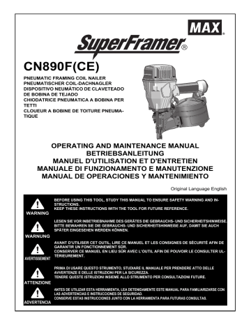 Max SuperFramer CN890F Manual De Operaciones | Manualzz