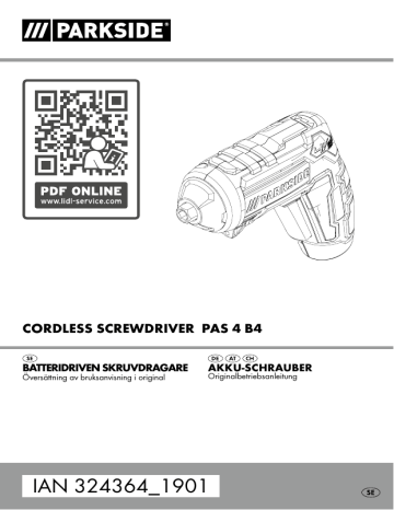 Parkside PAS 4 B4 Originalbetriebsanleitung | Manualzz