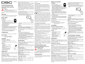 DSC PG9938 Installation Instruction | Manualzz