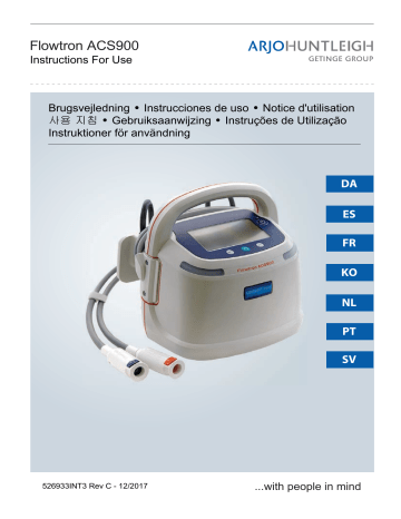 GETINGE GROUP Arjohuntleigh Flowtron ACS900 Mode d'emploi | Manualzz