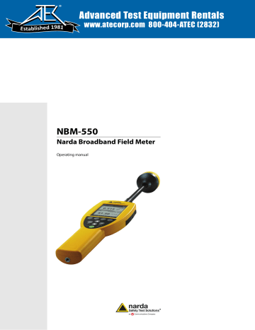 NARDA NBM-550 Operating Manual | Manualzz