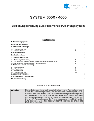 BFI Automation SYSTEM 3000, SYSTEM 4000 Bedienungsanleitung | Manualzz