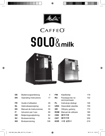 Melitta Caffeo Solo Anleitung
