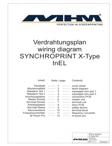 MHM SYNCHROPRINT X-Type InEL Verdrahtungsplan | Manualzz