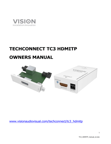 Vision TECHCONNECT TC3 USBTP Owner's Manual | Manualzz