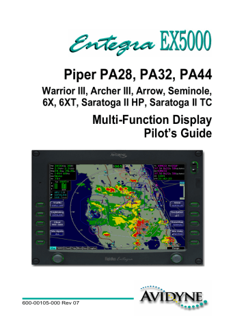 Avidyne Entegra EX5000 Pilot's Manual | Manualzz