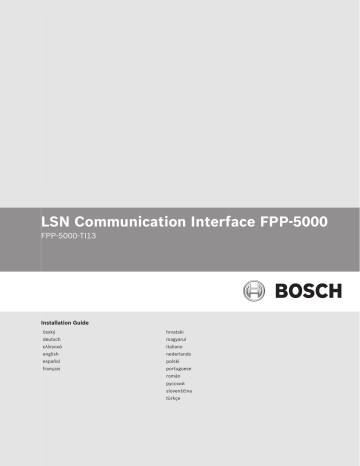 Bosch FPP-5000 Bedienungsanleitung | Manualzz