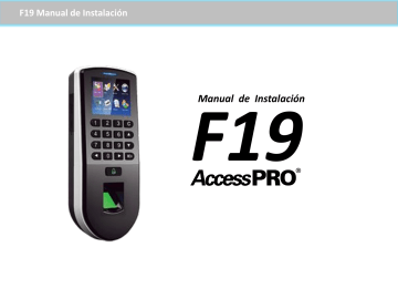 AccessPRO F19 Installation manual | Manualzz