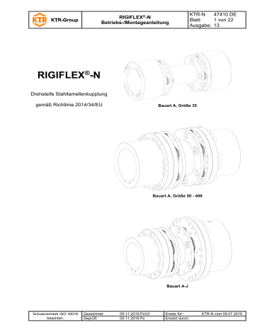 KTR-Group RIGIFLEX-N Betriebs-/Montageanleitung | Manualzz