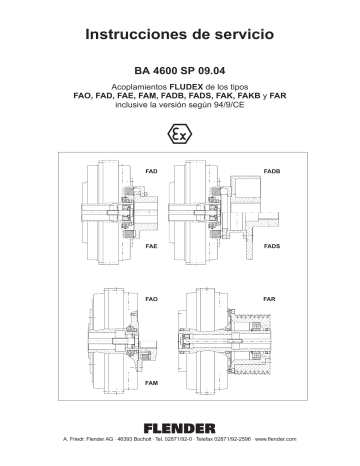 FLENDER FLUDEX FAO Serie Manual de usuario | Manualzz