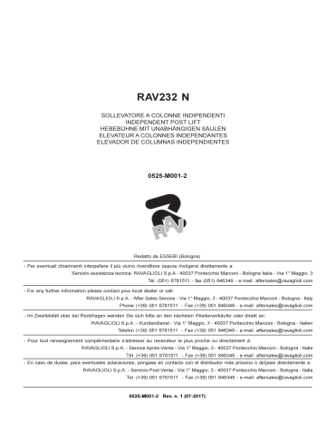 Ravaglioli RAV232 N Manual De Instrucciones | Manualzz