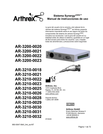 Arthrex AR-3210-0030 Manual de usuario | Manualzz