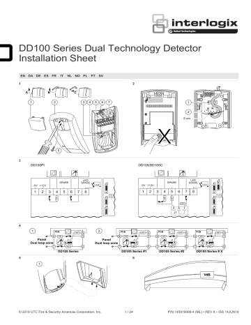 Interlogix DD100PI Installation Sheet | Manualzz