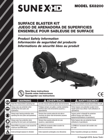 Sunex Tools SX8200 Manual Del Usuario | Manualzz