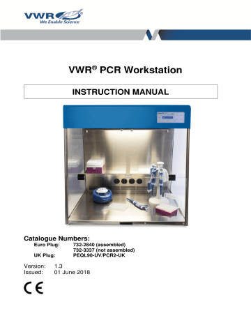 VWR PCR Workstation, PCR Workstation HEPA Instruction Manual | Manualzz