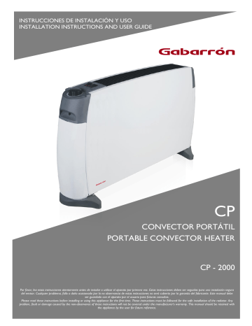 Gabarron CP Series Installation Instructions And User Manual | Manualzz