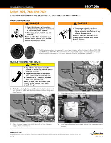 Victaulic FireLock NXT 768 Series Replacement Instructions | Manualzz