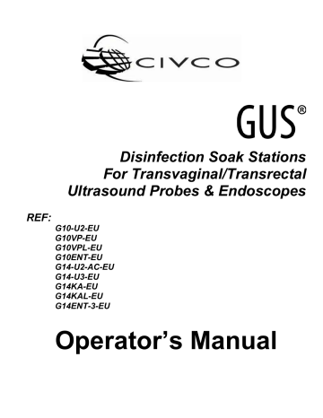 Civco GUS G10-U2-EU, GUS G10ENT-EU Operator's Manual | Manualzz