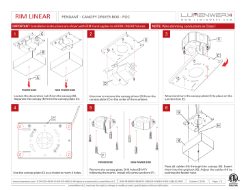 LUMENWERX RIM LINEAR Installation Instructions | Manualzz