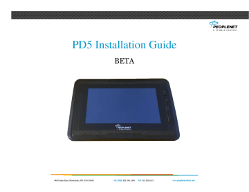 peoplenet PD5 Installation Manual | Manualzz