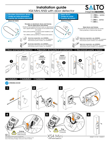 Salto XS4 Mini ANSI Installation Manual | Manualzz