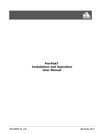 Novatel PwrPak7 Installation And Operation Manual | Manualzz
