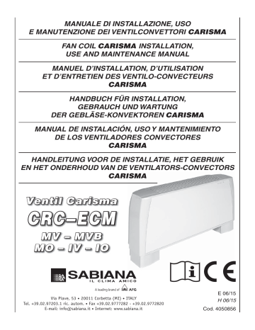 Carisma CRC–ECM Installation, Use And Maintenance Manual | Manualzz