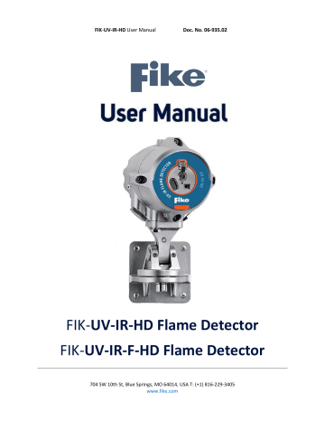 Fike FIK-UV-IR-HD Series, FIK-UV-IR-HD-AS21 User Manual | Manualzz
