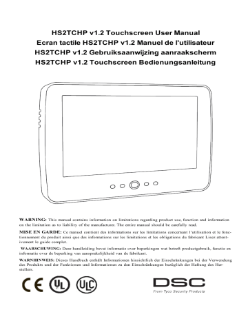 DSC HS2TCHP v1.0 User Manual | Manualzz