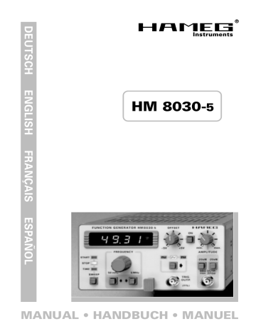 HAMEG HM 8030-5, HM8001-2 Benutzerhandbuch | Manualzz