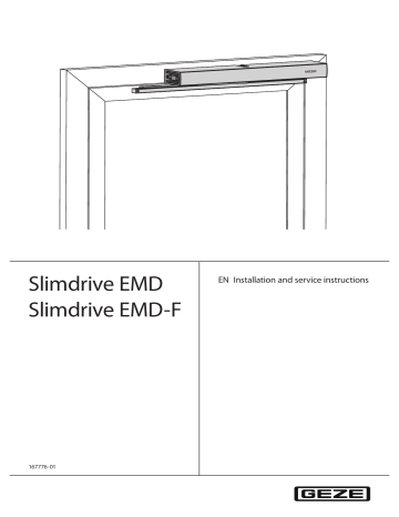 GEZE Slimdrive EMD Installation And Service Instructions Manual | Manualzz
