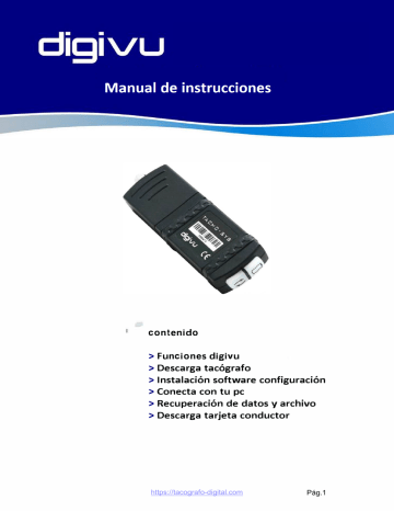 Tachosys DigiVu Manual de usuario | Manualzz
