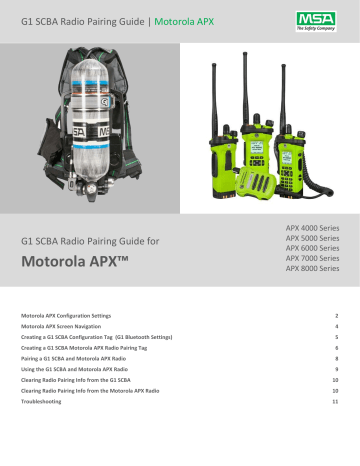 MSA G1 SCBA Pairing Manual | Manualzz