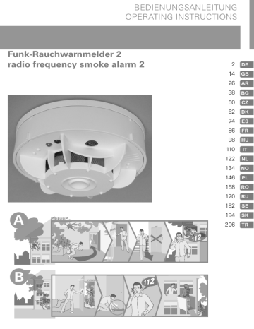 techem radio frequency smoke alarm 2 Operating Instructions Manual ...