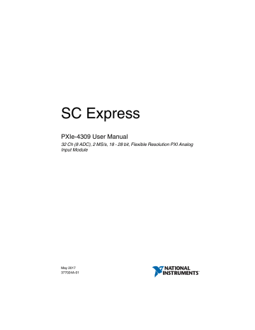 National Instruments SC Express PXIe-4309 User Manual | Manualzz