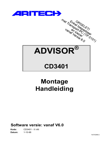 Aritech CD3401 de handleiding | Manualzz
