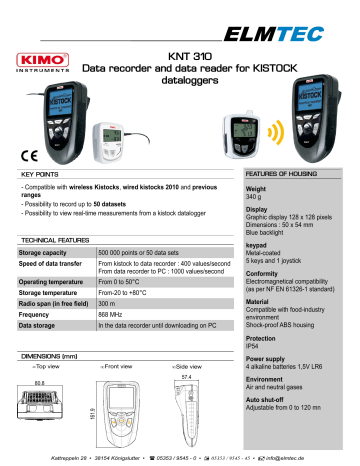 Kimo KNT-310 Manual | Manualzz