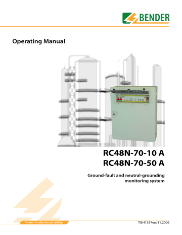 Connection. Bender RC48N-70-50 A, RC48N-70-10 A | Manualzz