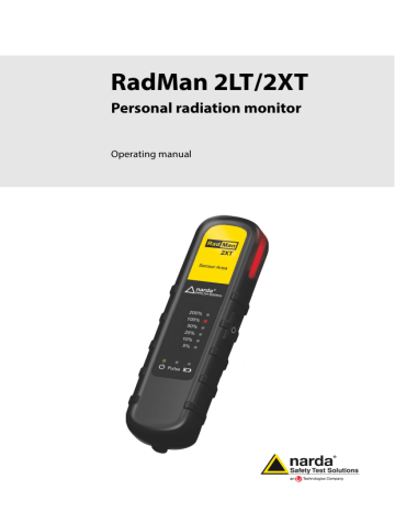 NARDA RadMan 2LT, RadMan 2XT Operating Manual | Manualzz