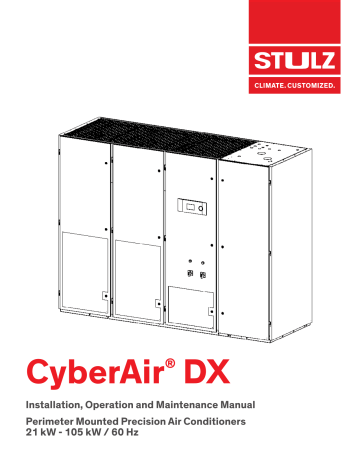 Stulz CyberAir DX Series Installation, Operation And Maintenance Manual ...