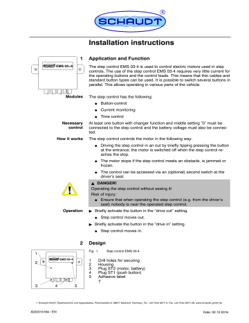 Schaudt EMS 03-4 Installation Instructions | Manualzz