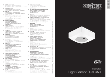 STEINEL Light Sensor Dual KNX Information | Manualzz