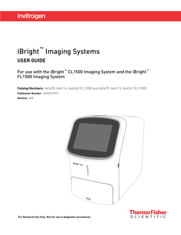 Invitrogen iBright FL1500 Series User Manual | Manualzz